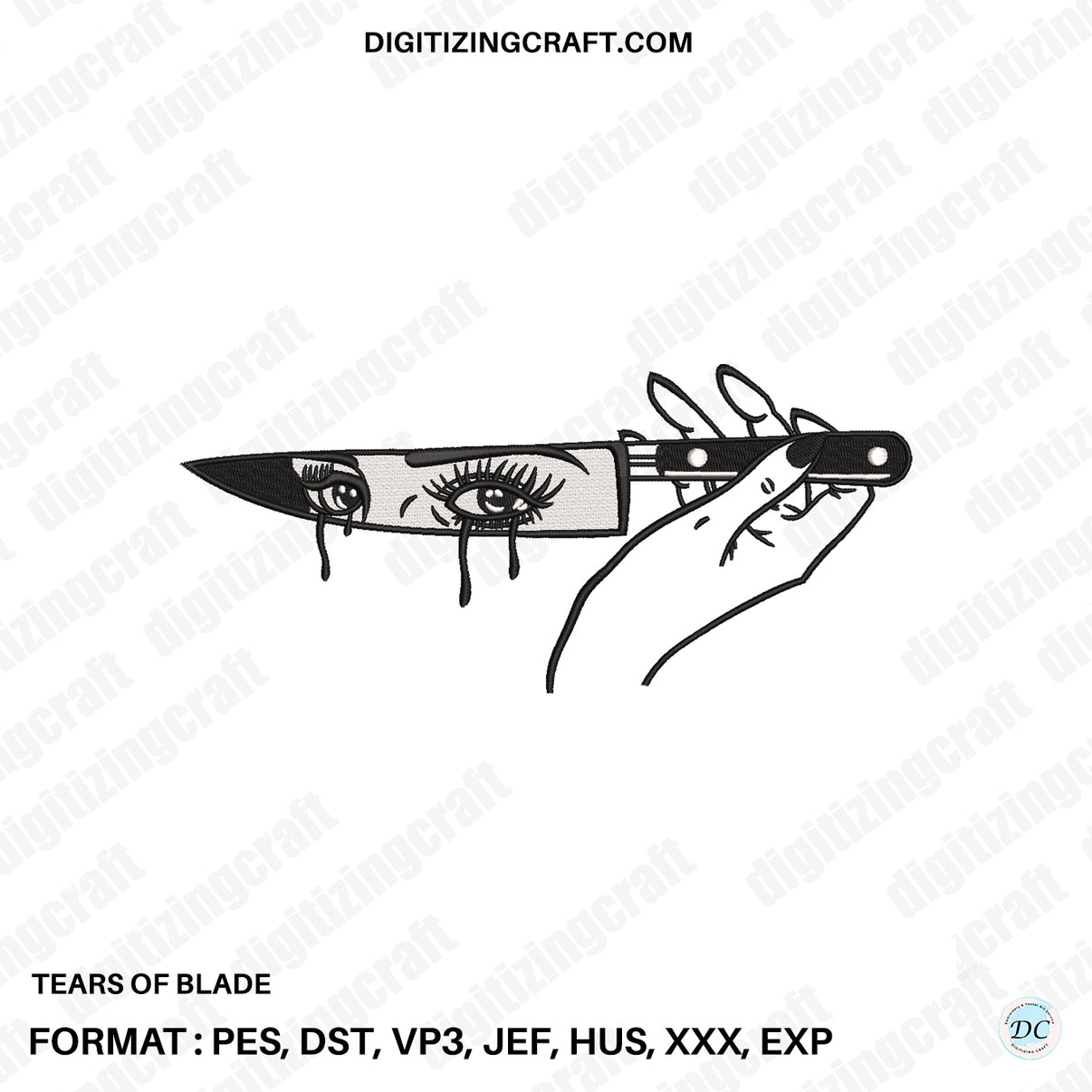 Tears of Blade Embroidery design file – Digitizing Craft