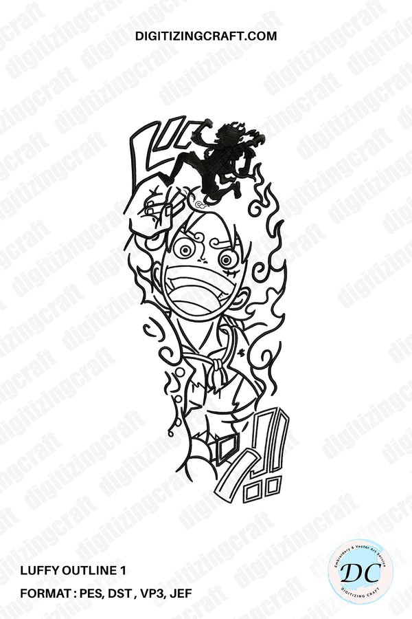 Luffy outline 1 – Digitizing Craft