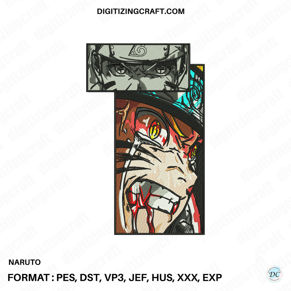 Naruto embroidery design file – Digitizing Craft