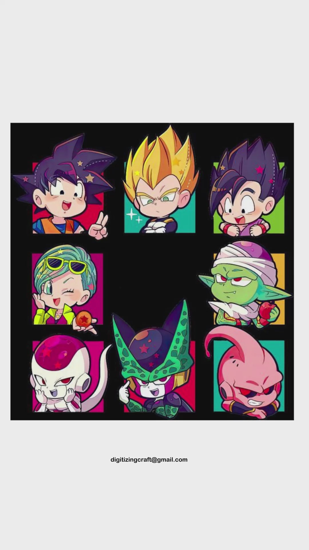 Dragon Ball Chibbi Embroidery Design – Digitizing Craft