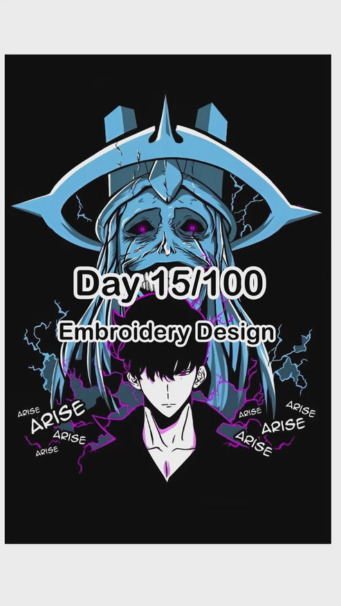 Solo Leveling Embroidery Design – Digitizing Craft