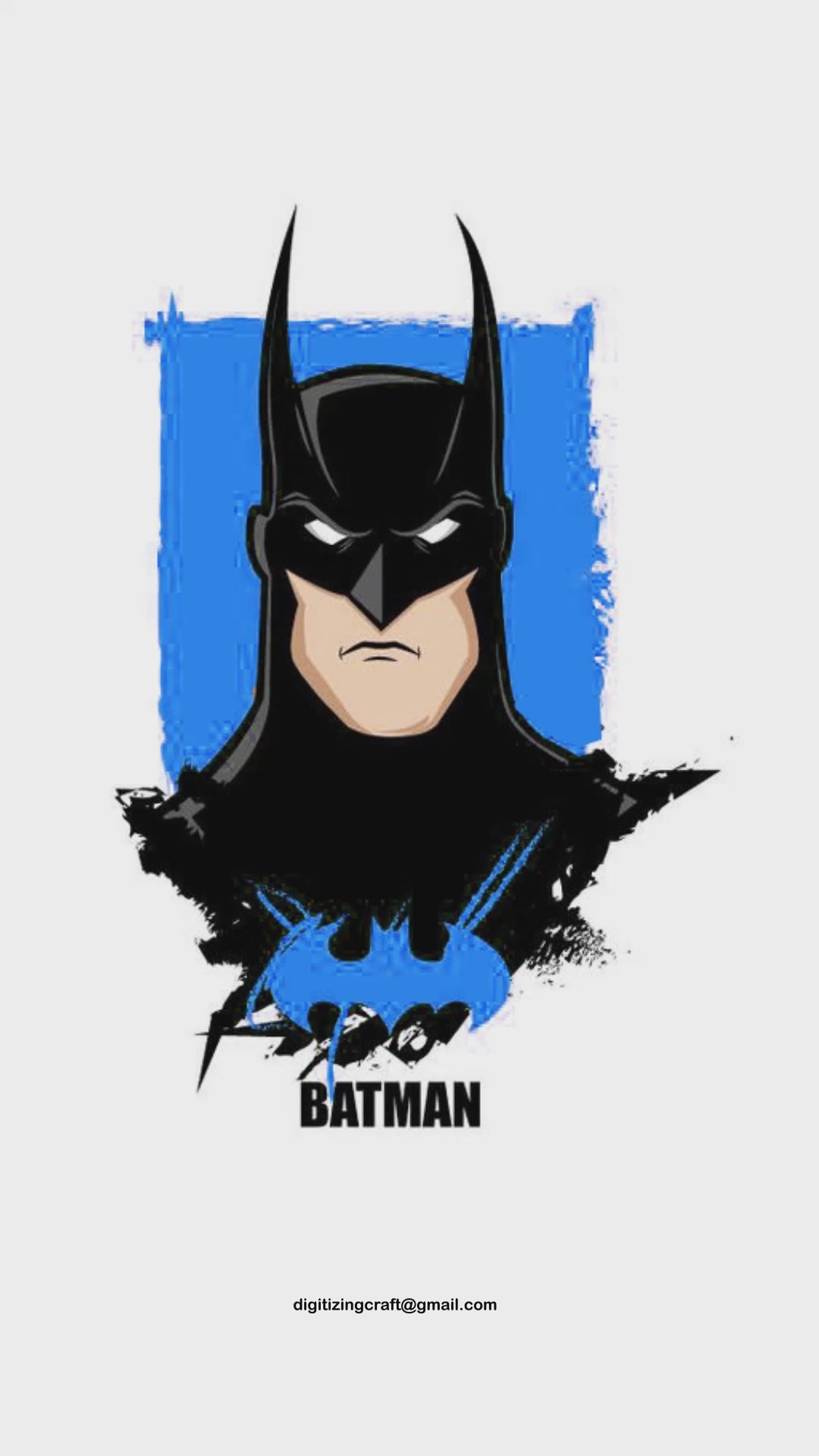 Batman Classic Embroidery Design – Digitizing Craft