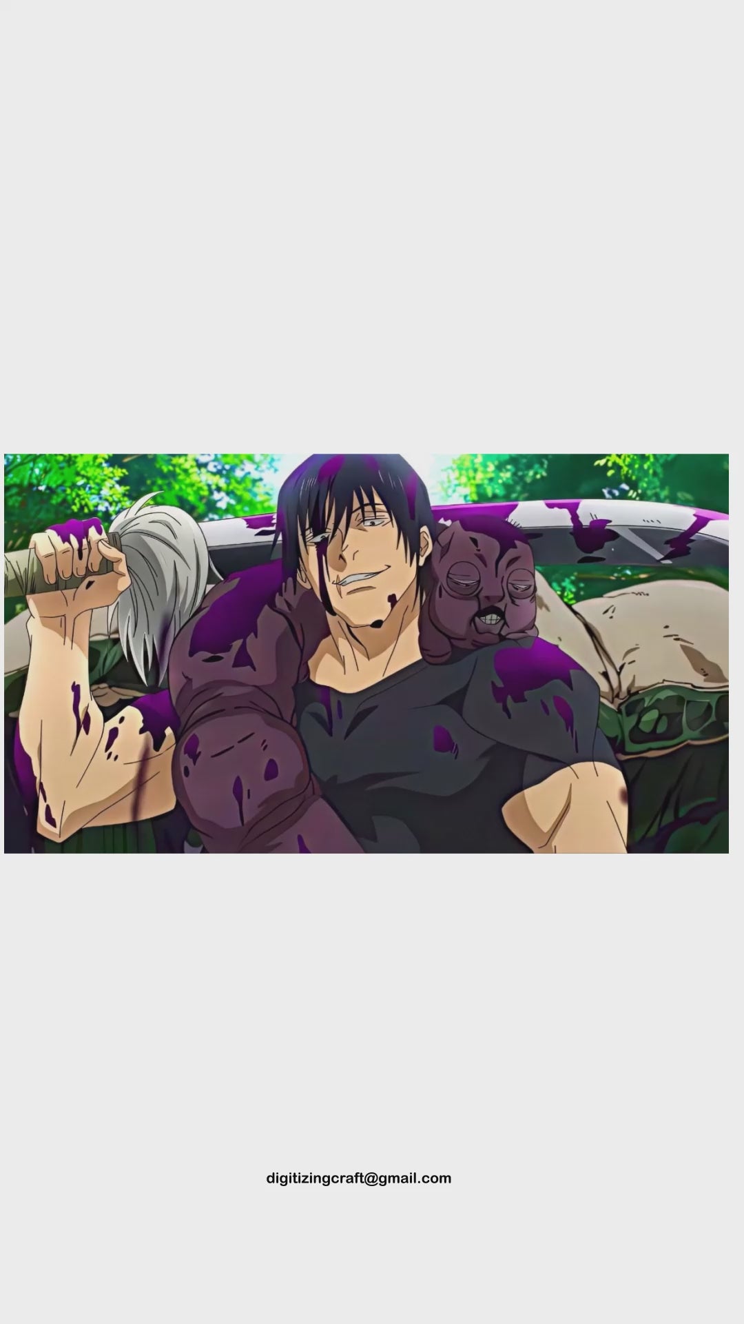 Toji Jujutsu Kaisen Embroidery Design – Digitizing Craft