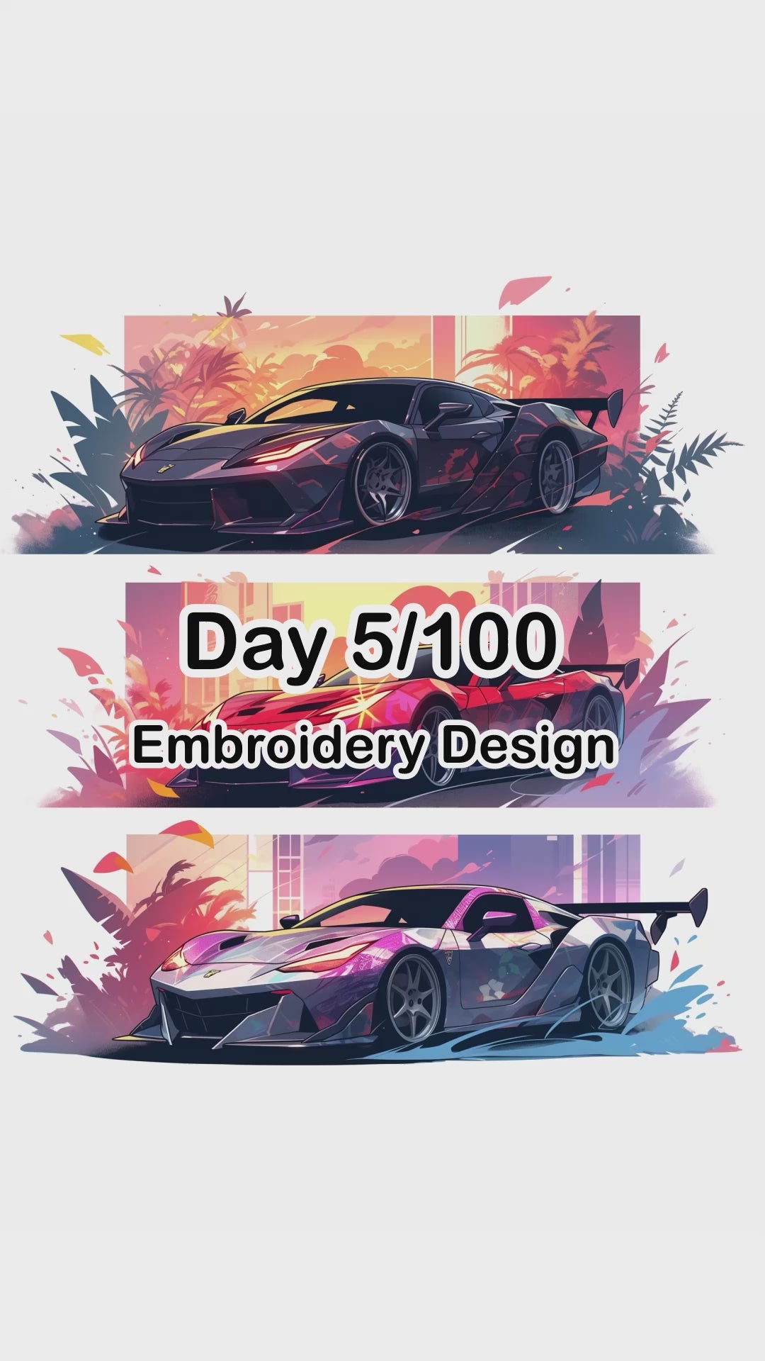 Sports Cars Embroidery Design – Digitizing Craft