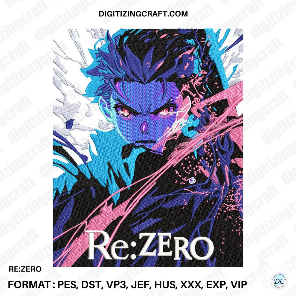 Re:zero Embroidery design file – Digitizing Craft