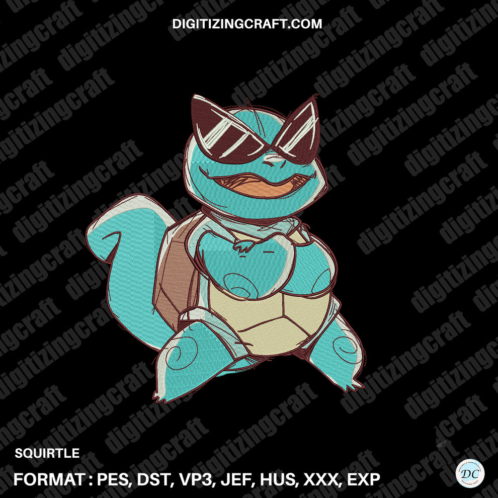 Squirtle Embroidery Design File – Digitizing Craft