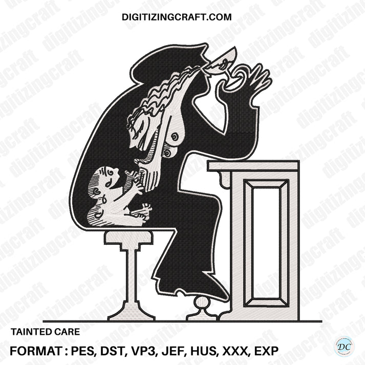 Tainted Care embroidery design file – Digitizing Craft